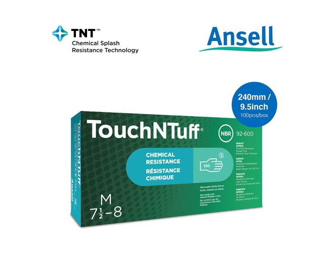 Ansell TouchNTuff® 92-600 Nitrile Lightweight Disposable Gloves Leeden ...